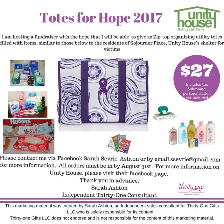 Totes for Hope for victims of domestic violence